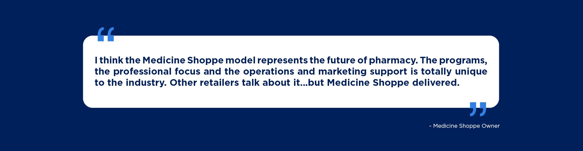 Franchise Opportunities - Medicine Shoppe
